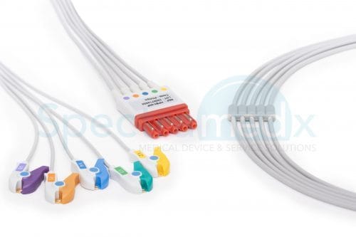 Philips Compatible ECG Leadwire, 5-lead (V2-V6) Grabber - Spectramedx